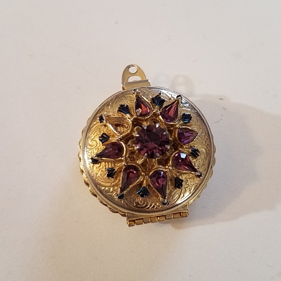 Coro | Jewelry | Vintage Coro Pegasus Gold Plated Amythest Locket ...